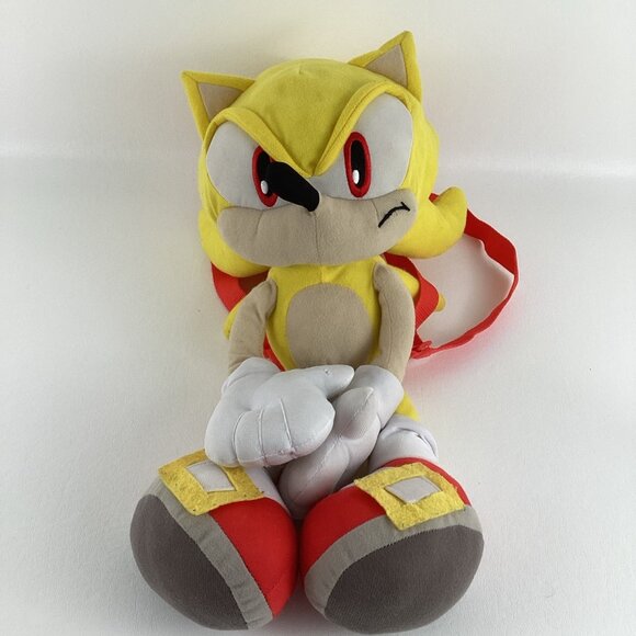 Sega | Toys | Sega Super Sonic The Hedgehog Character Backpack 22 Plush ...